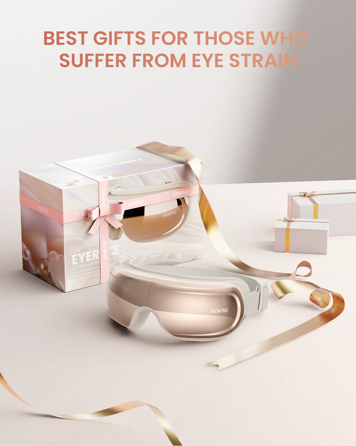RENPHO Eyeris 3 Voice Controlled Eye Massager - Rose Gold